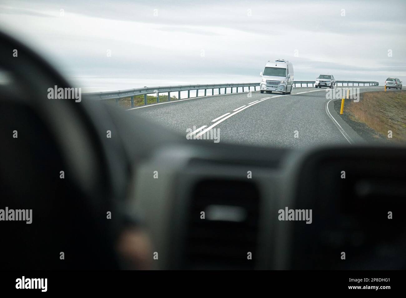 Driving a car - perspective of a driver Stock Photo - Alamy