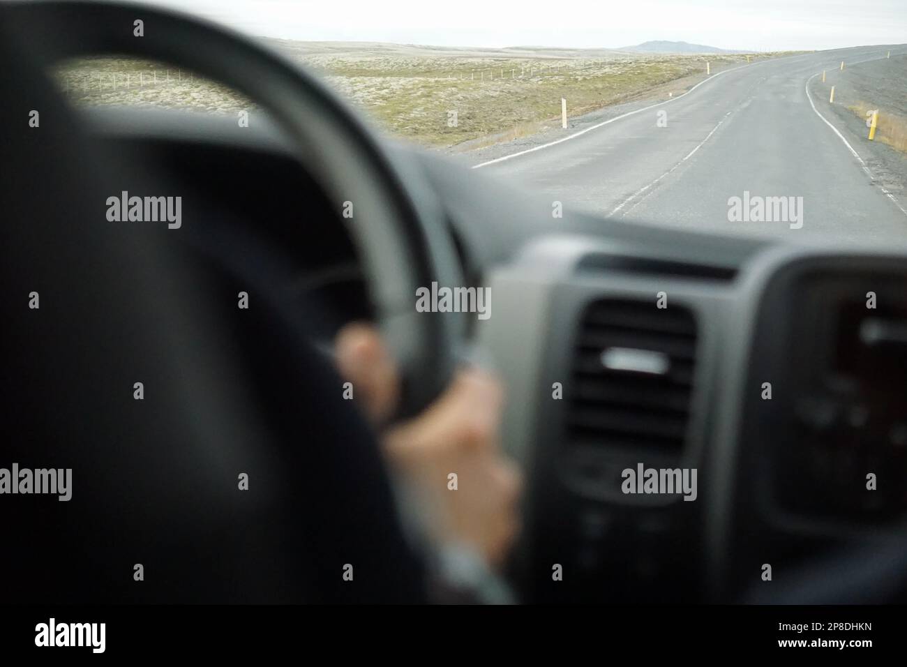 Driving a car - perspective of a driver Stock Photo - Alamy