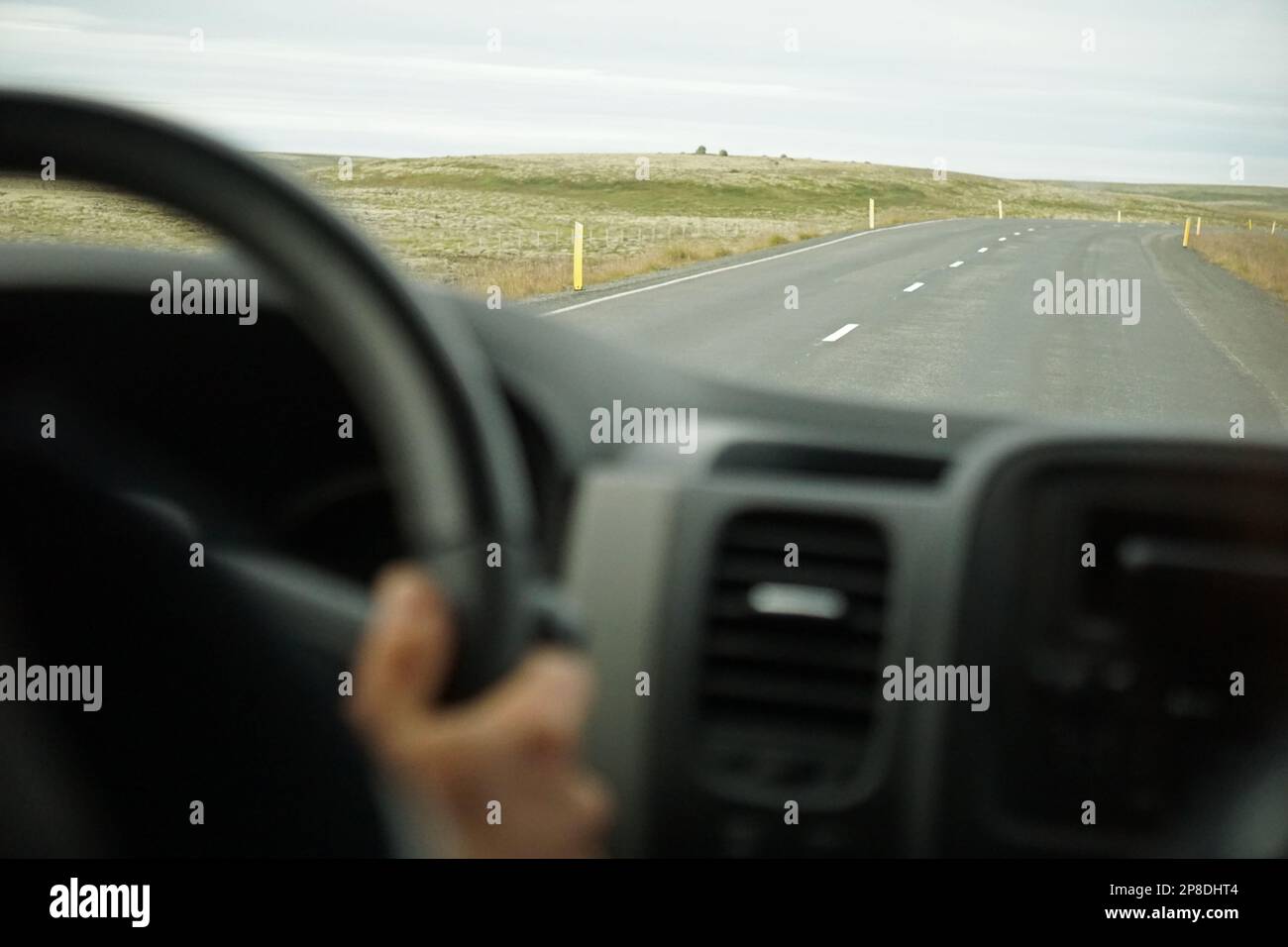 Driving a car - perspective of a driver Stock Photo - Alamy