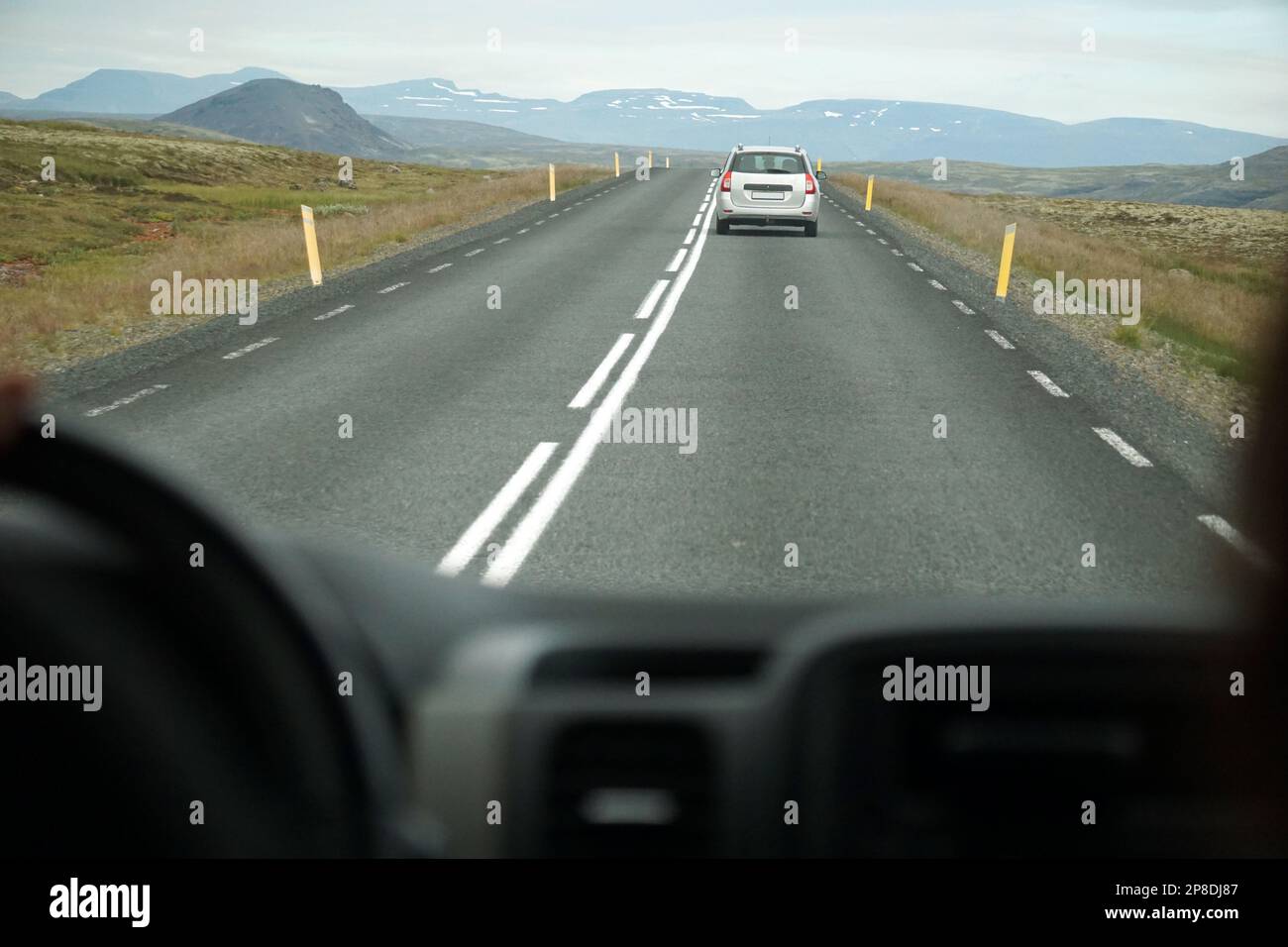 Driving a car - perspective of a driver Stock Photo - Alamy