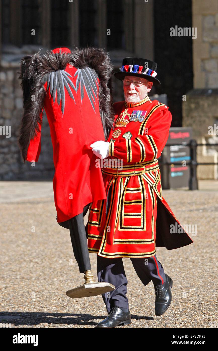 Yeoman Sjt, Phil Wilson, carries a Yeoman Warder uniform, designed by ...