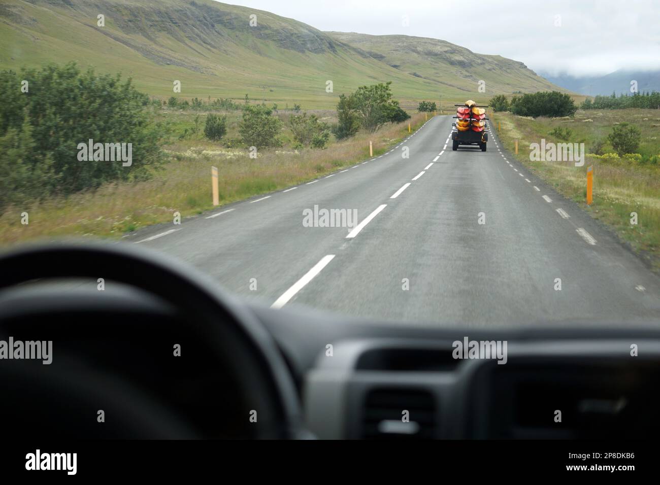 Driving a car - perspective of a driver Stock Photo - Alamy