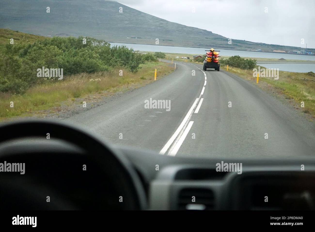 Driving a car - perspective of a driver Stock Photo - Alamy