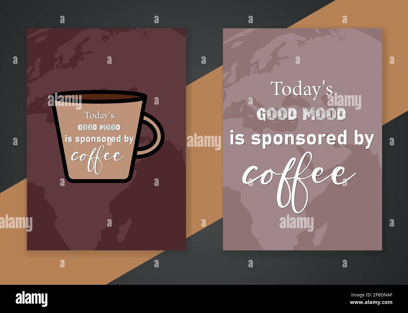 Vector coffee poster template. Today's Good Mood Sponsored By Coffee ...