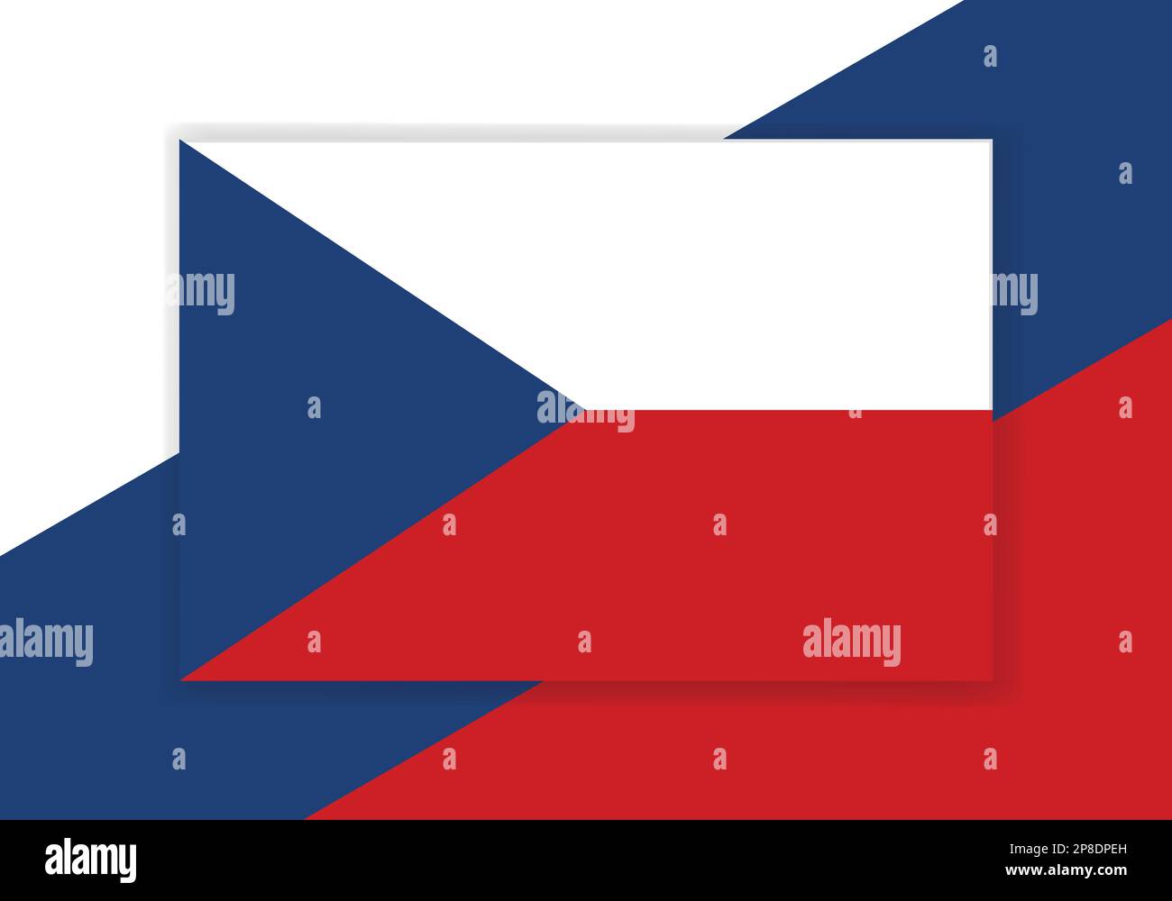 Vector Czech Republic Flag. Country flag design. Flat vector flag Stock ...