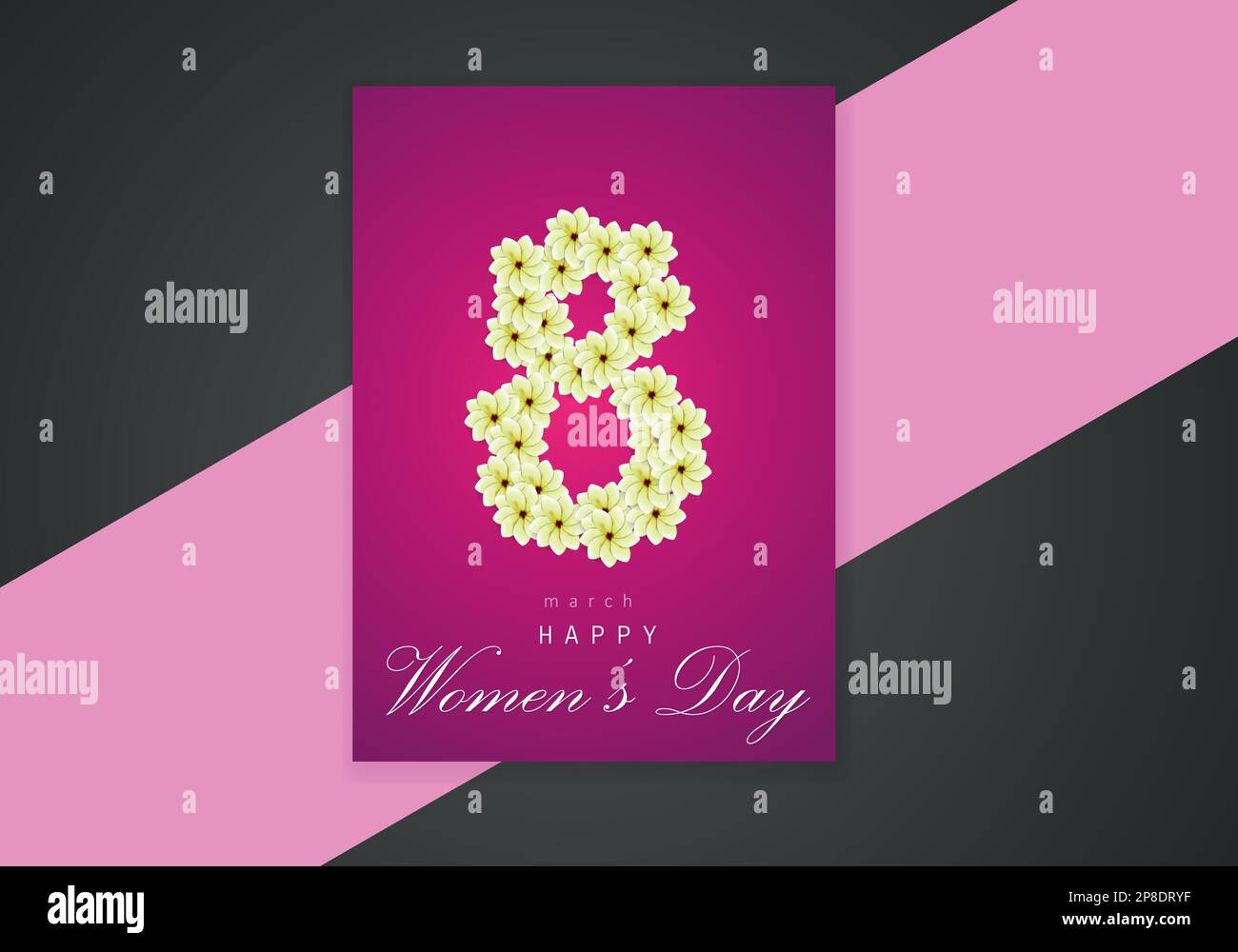 March invitation card gold Stock Vector Images - Alamy