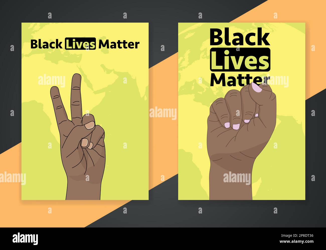 Black lives matter poster with protest fist in the air. BIPOC.Stop ...