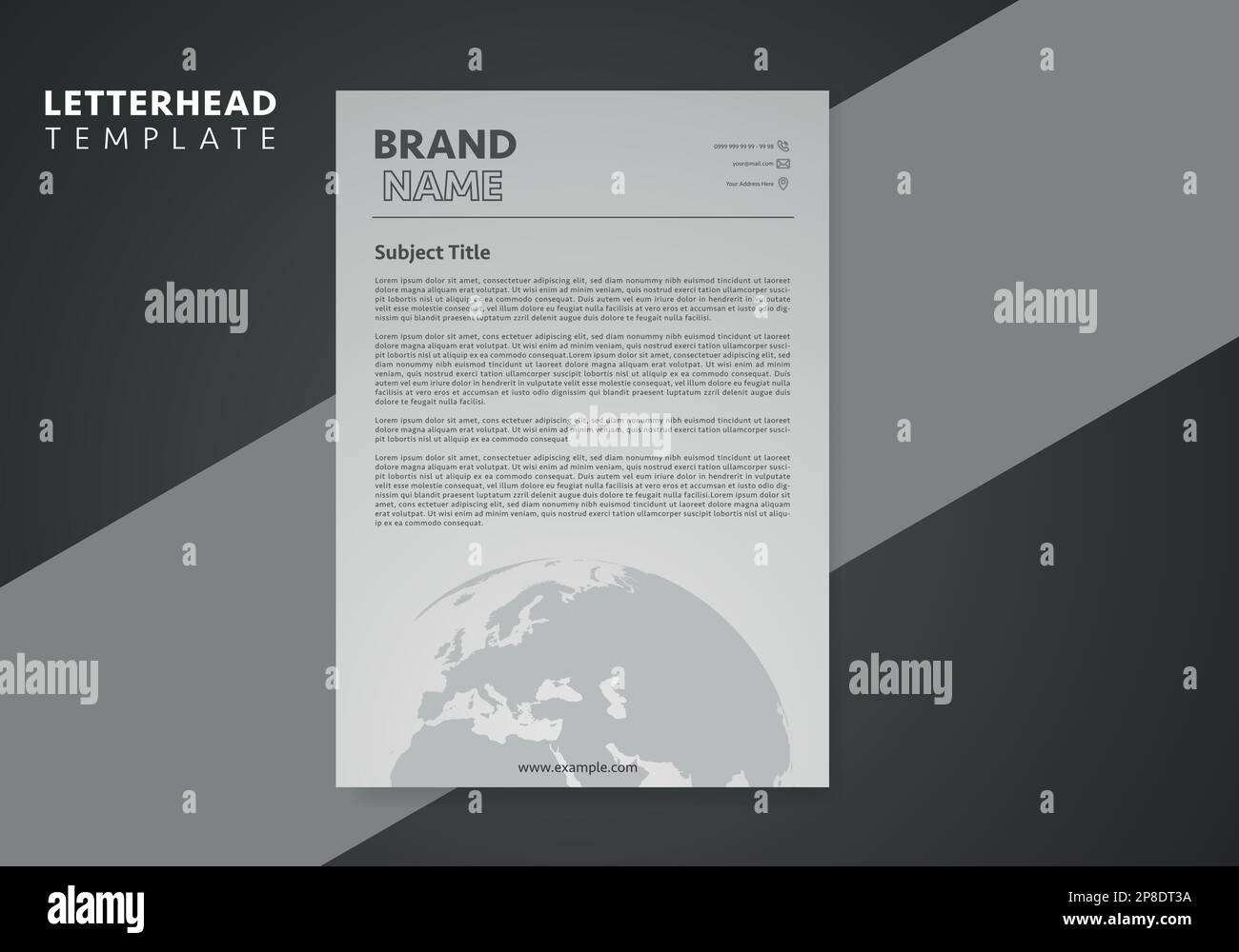 Corporate Business world concept Letterhead, Elegant and minimalist ...