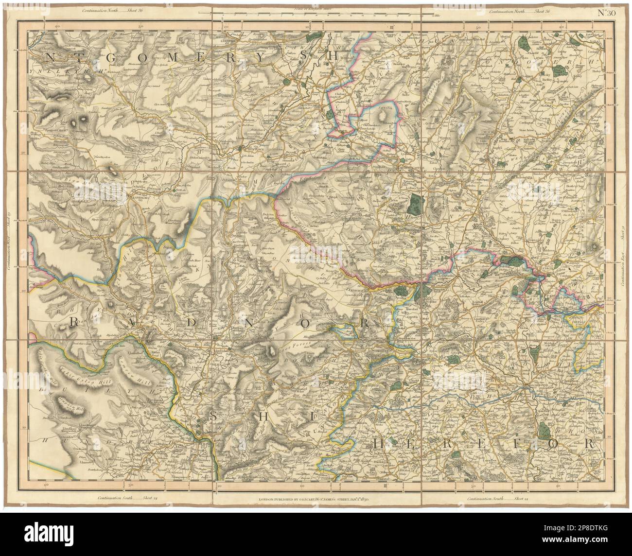 MID WALES & SHROPSHIRE HILLS Radnorshire Montgomery Herefordshire. CARY ...