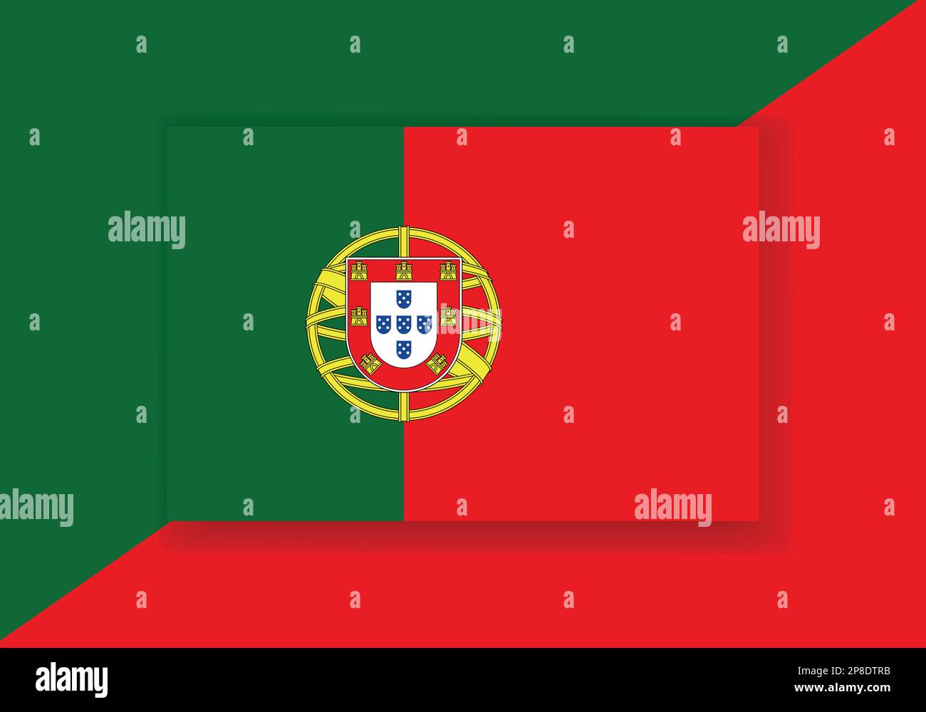 Vector Portugal Flag. Country flag design. Flat vector flag Stock ...