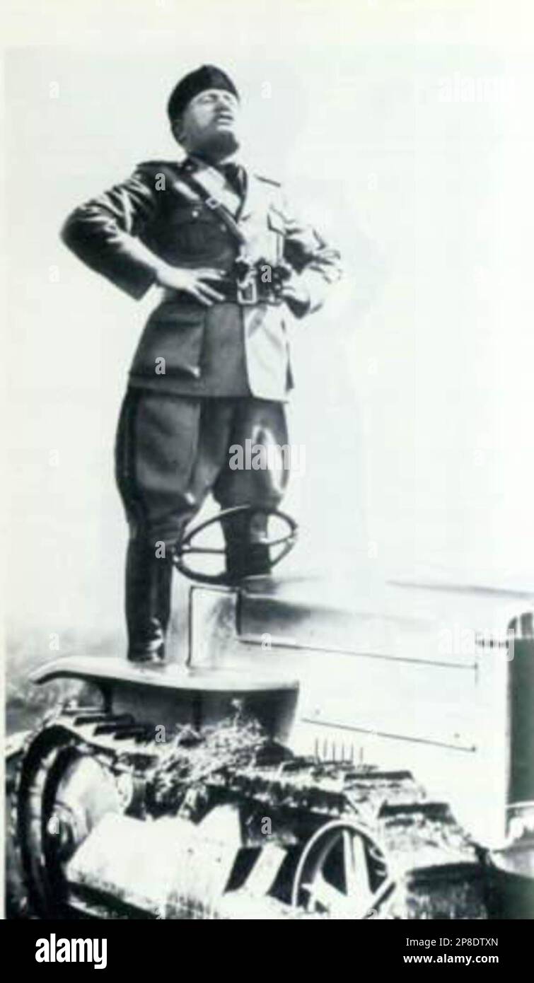 Benito Mussolini propaganda photo for the Battle for Grain Stock Photo ...