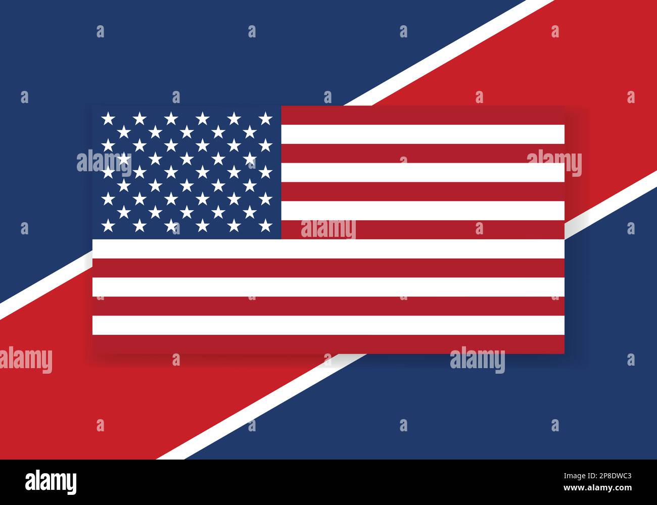 Vector USA Flag. Country flag design. Flat vector flag Stock Vector ...