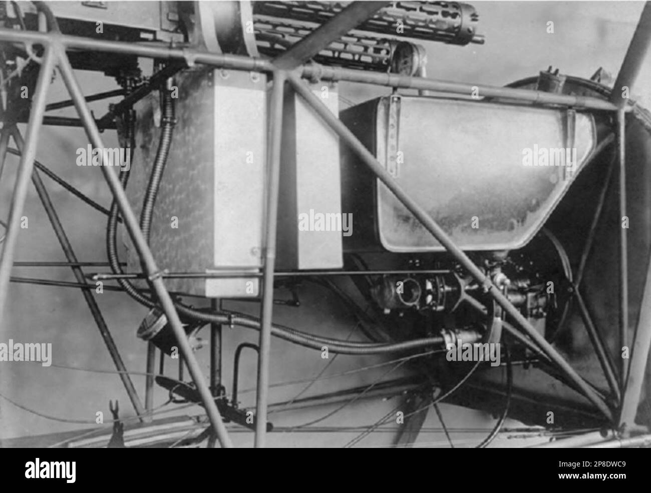 Twin guns synchronized by the Zentralsteuerung system in a Fokker D ...