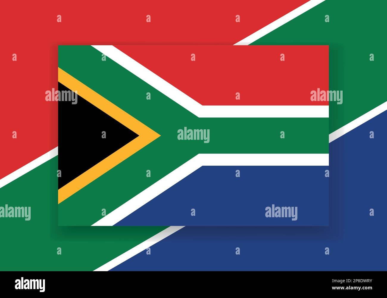 Vector South Africa Flag. Country flag design. Flat vector flag Stock ...