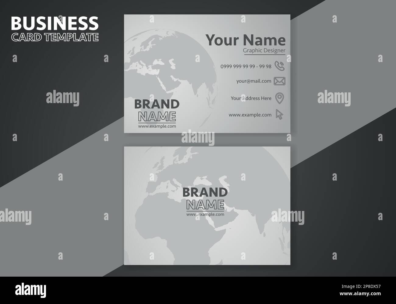 Business Card Template Design Word concept Modern business card for ... Business Card Template Design Word concept Modern business card for ...