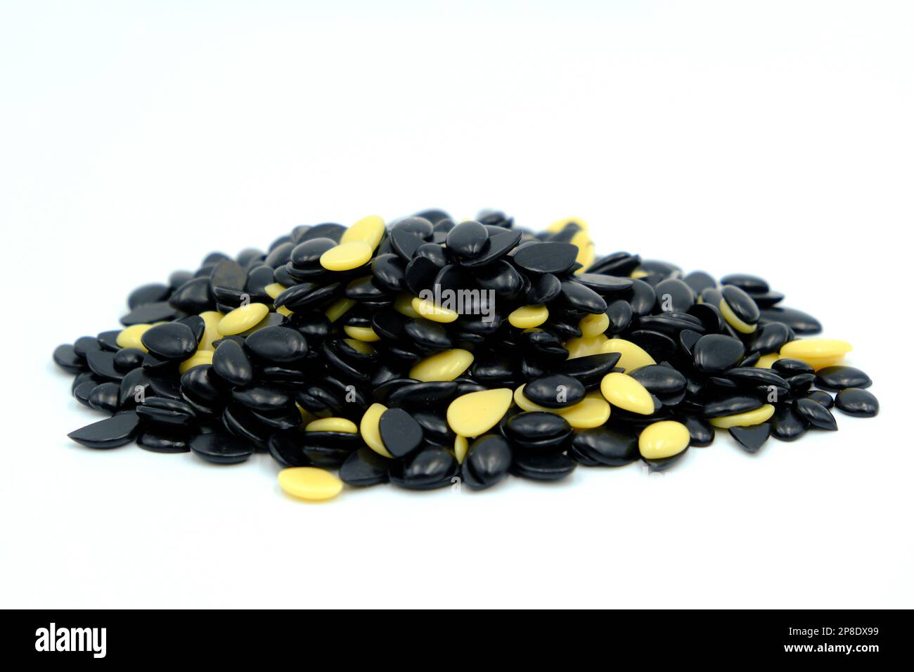 Depilatory Pearl Hard Wax Beans, black and white color. Waxing granules ...