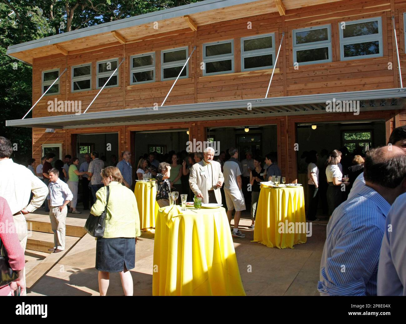 Guests enjoy a chance to tour the Living learning Center, a building ...