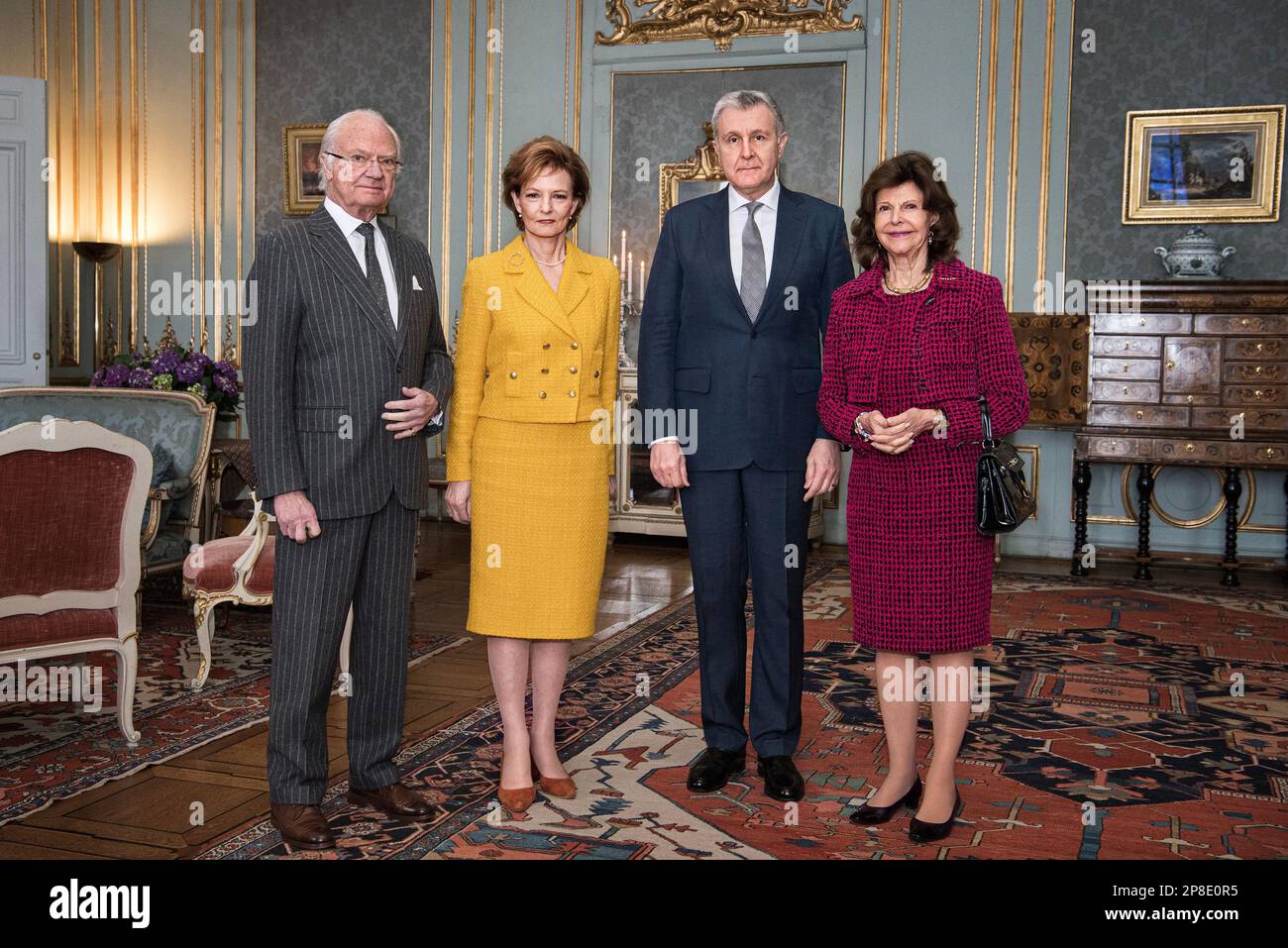 King Carl XVI Gustaf, Queen Silvia and Crown Princess Victoria receive ...