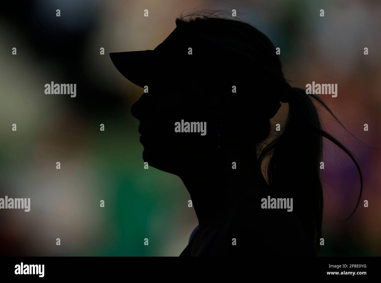 Russia's Maria Sharapova is seen as she plays Kazakhstan's Yaroslava ...