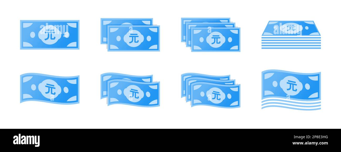 New Taiwan Dollar Banknote Icon Set Stock Vector Image & Art - Alamy