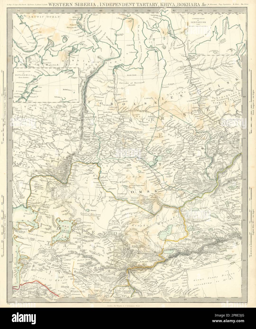 CENTRAL ASIA Western Siberia Bukhara Khiva Independent Tartary SDUK ...