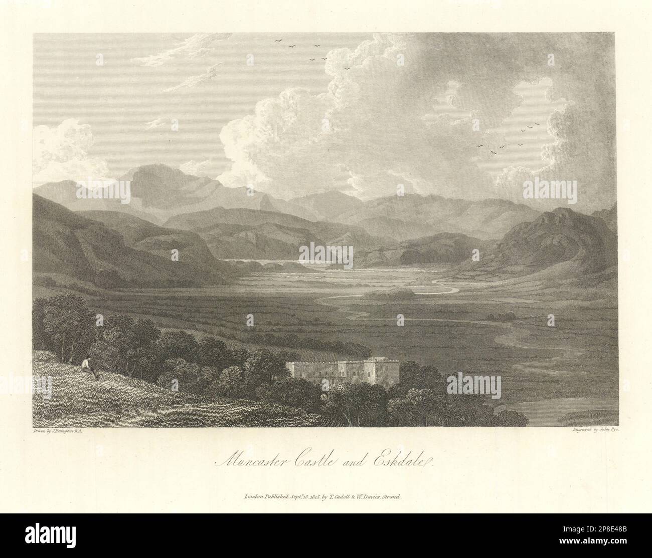 Muncaster Castle & Eskdale by J. Farington. English Lake District ...