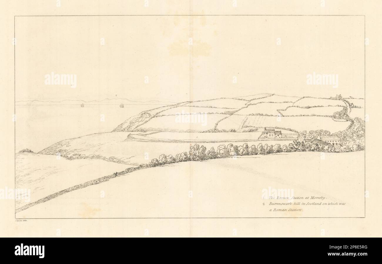 Roman Hill Forts at Moresby, Cumrbia & Burnswark Hill, Scotland. LYSONS ...