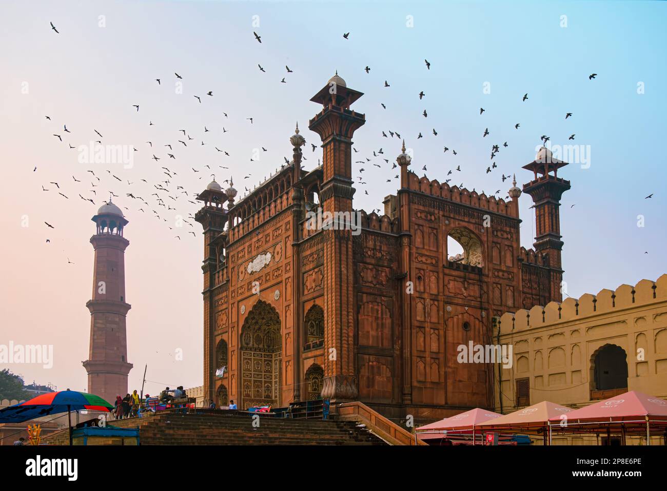The entrance to the Badshahi Mosque Lahore is started by a two-story ...