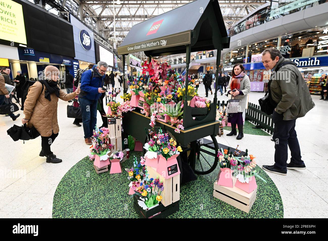 EDITORIAL USE ONLY Members of the public at the launch of the LEGO ...