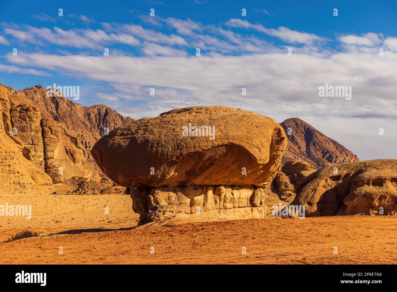 Amazing stone formation called Mushroom in Wadi Rum desert in Jordan ...