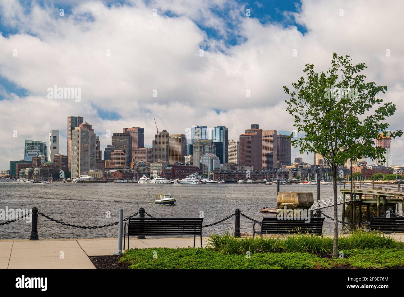Financial district from east boston at hi-res stock photography and ...