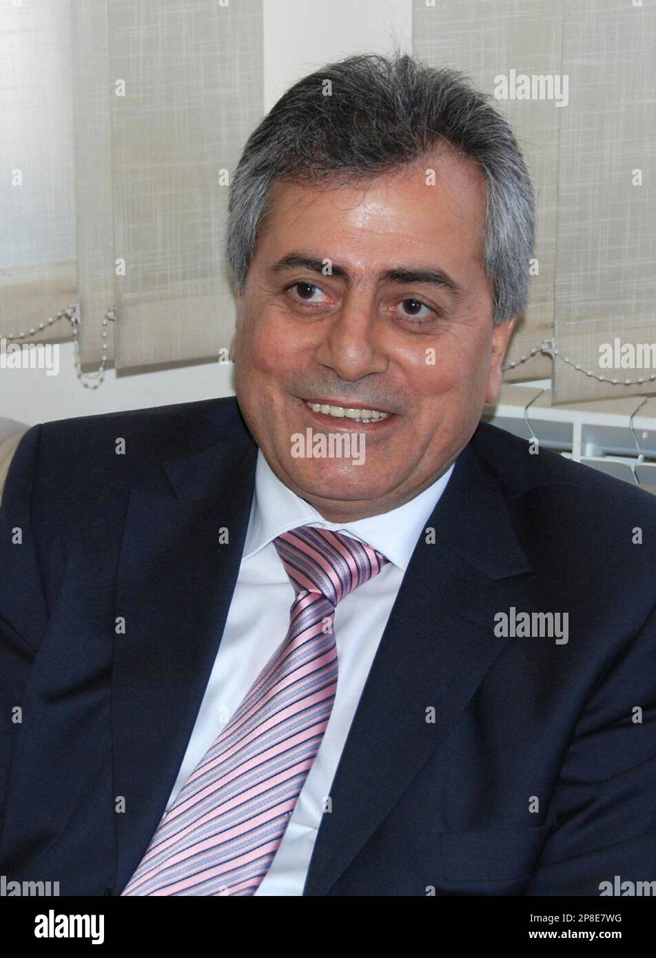 Syria's first ever ambassador to Lebanon, Ali Abdul-Karim Ali smiles ...