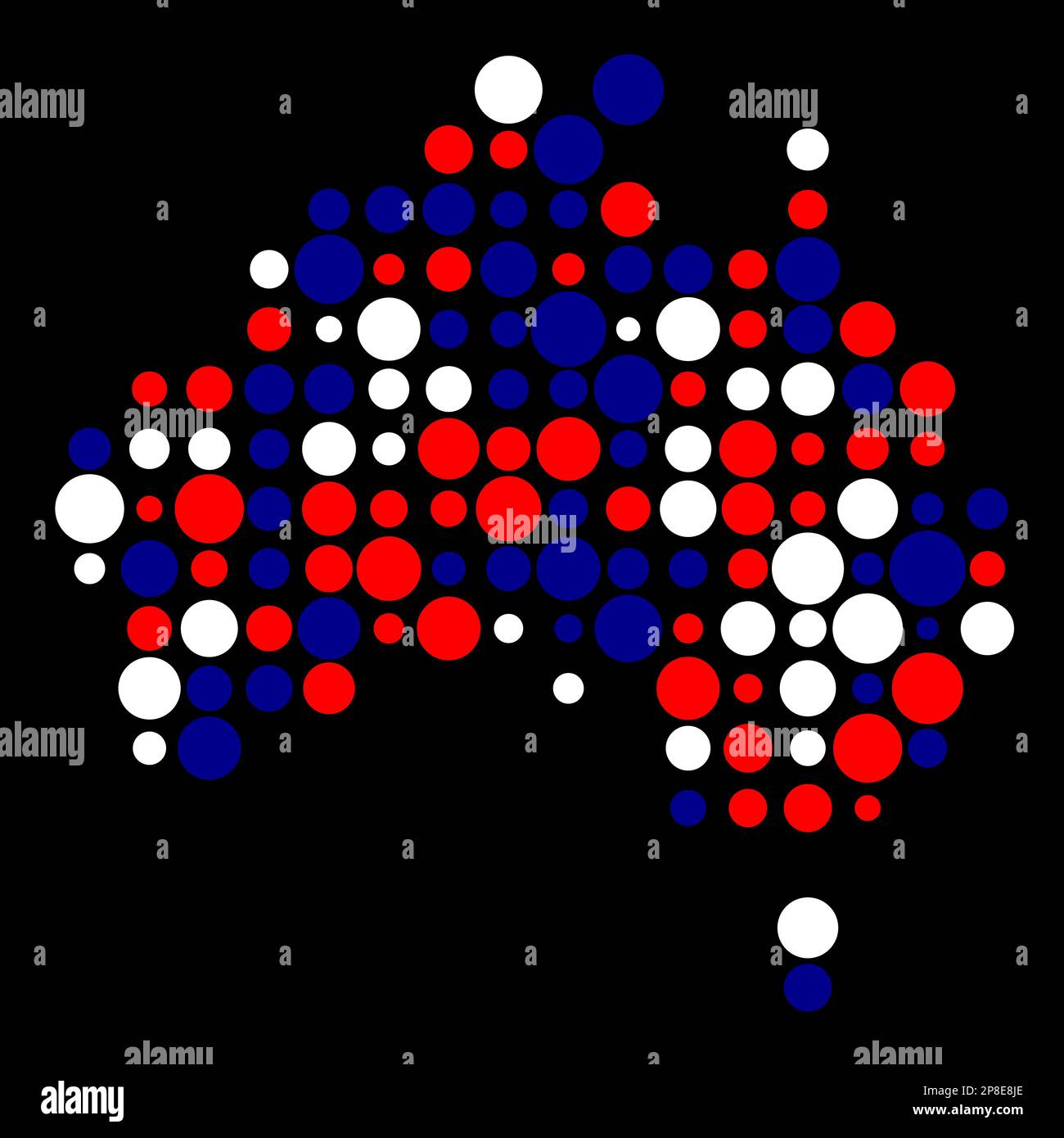 Australia Map Silhouette Pixelated generative pattern illustration ...