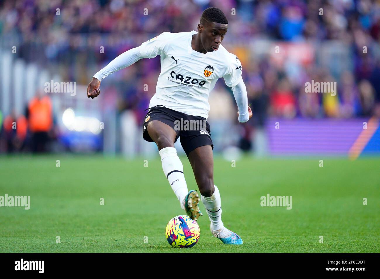 Ilaix Moriba of Valencia CF during the La Liga match between FC ...
