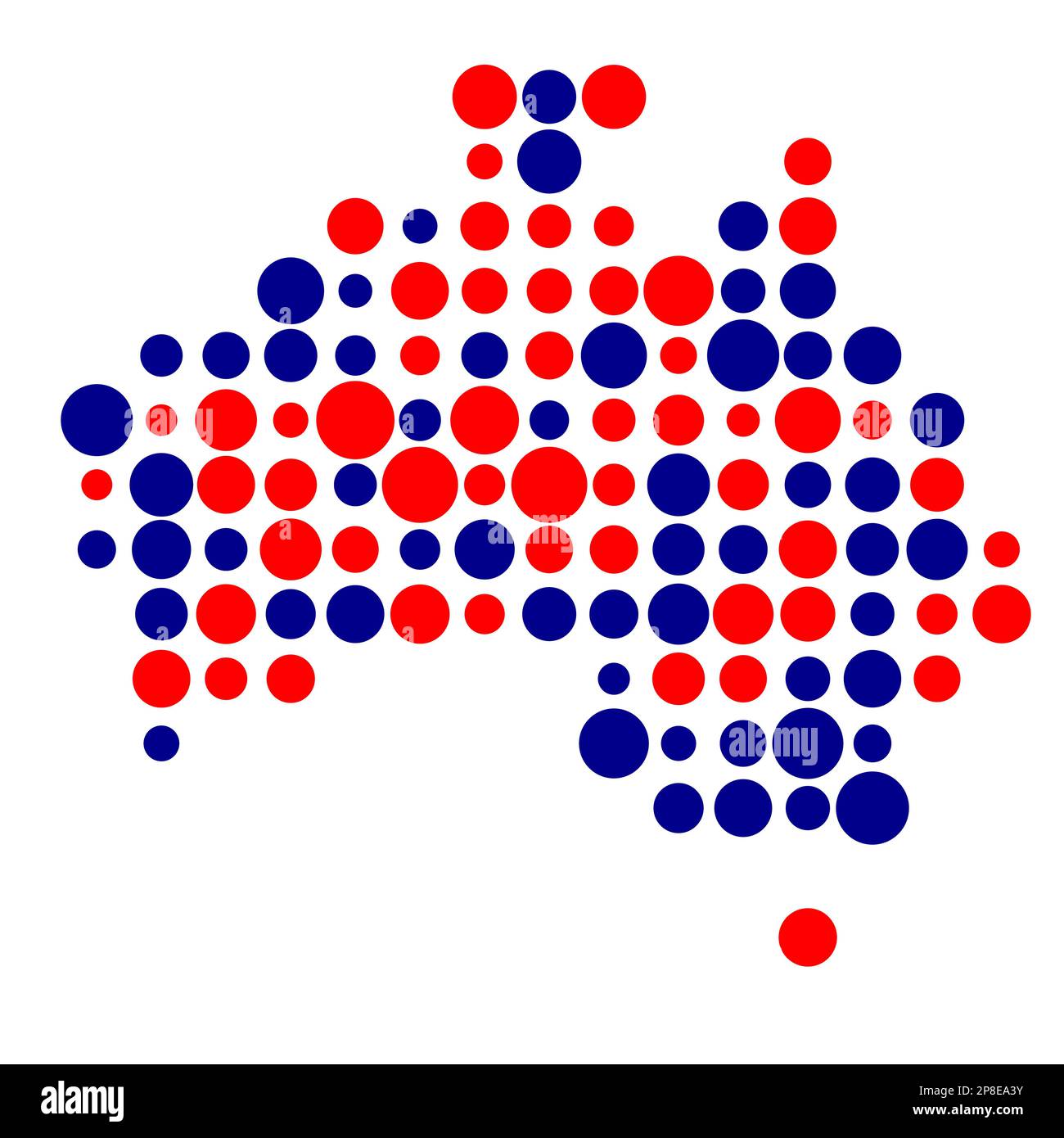 Australia Map Silhouette Pixelated generative pattern illustration ...