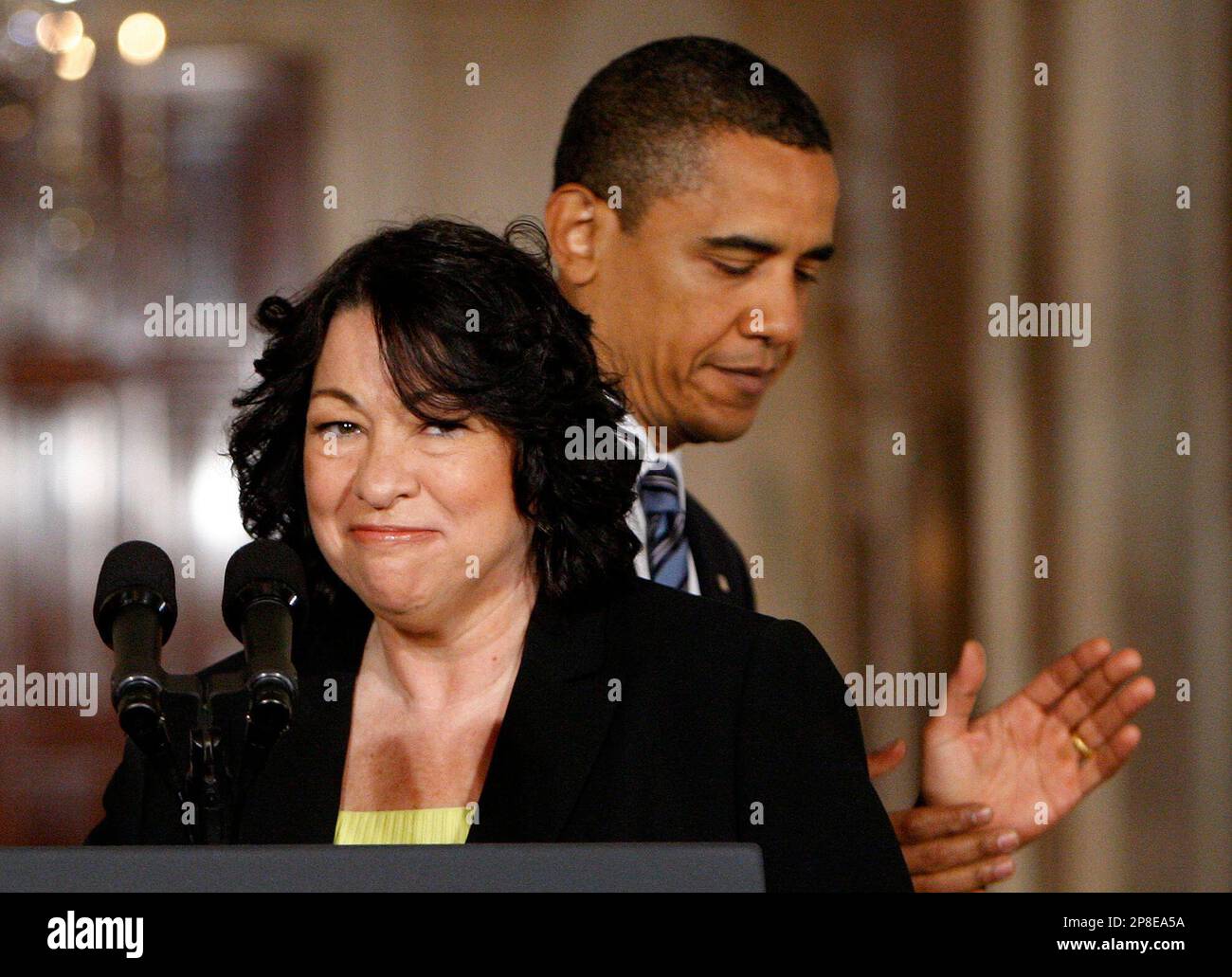 President Barack Obama announces federal appeals court judge Sonia Sotomayor as his nominee for ...