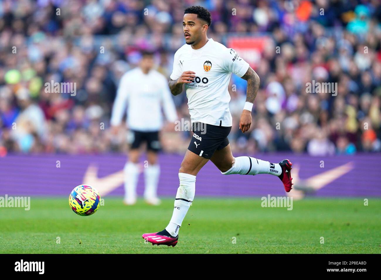 Justin Kluivert of Valencia CF during the La Liga match between FC ...