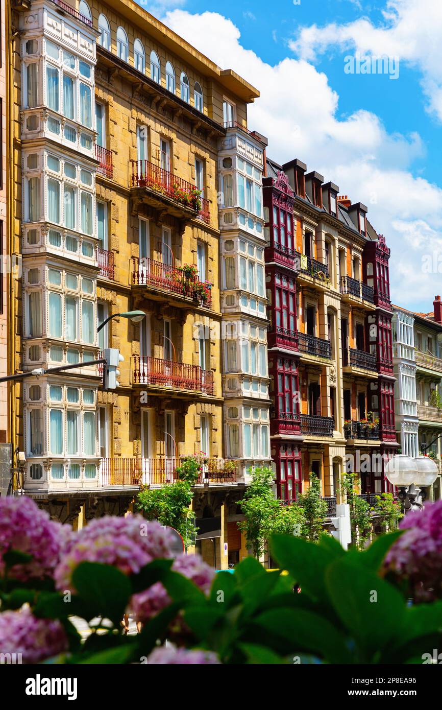 Streets view of Bilbao in summer. Basque Country Stock Photo - Alamy