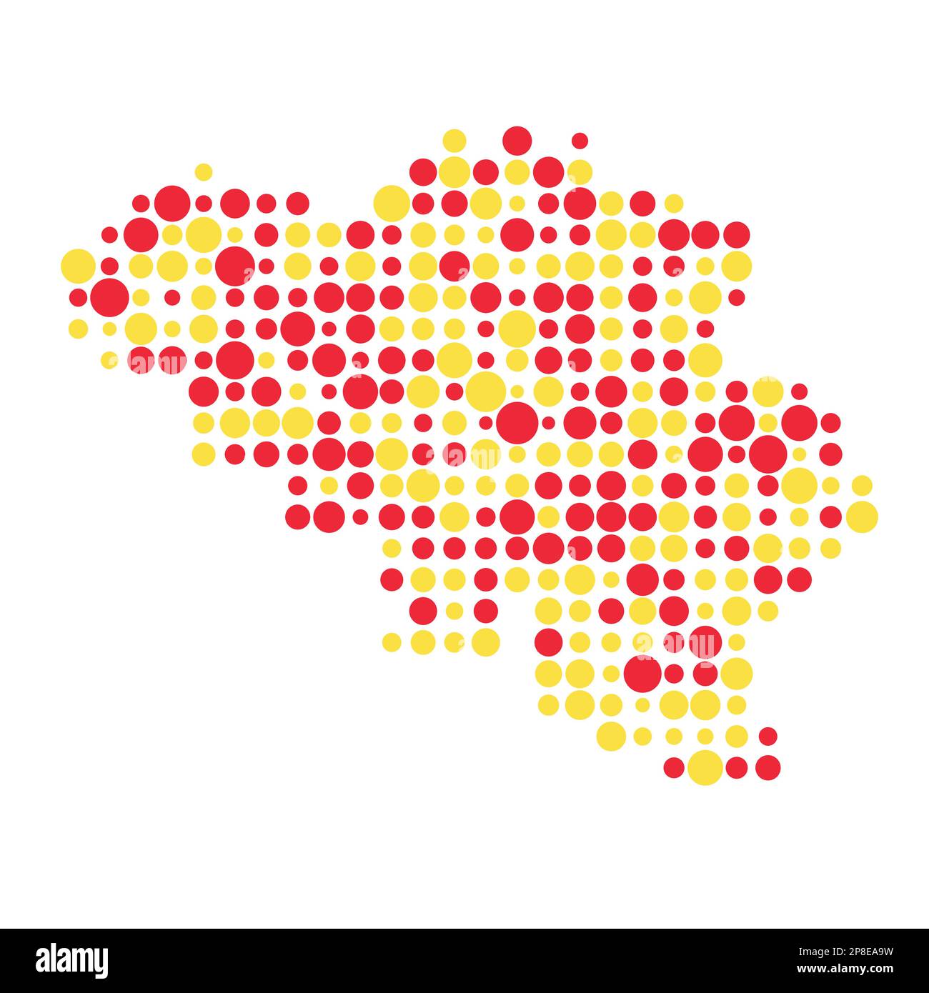 Belgium Map Silhouette Pixelated generative pattern illustration Stock ...