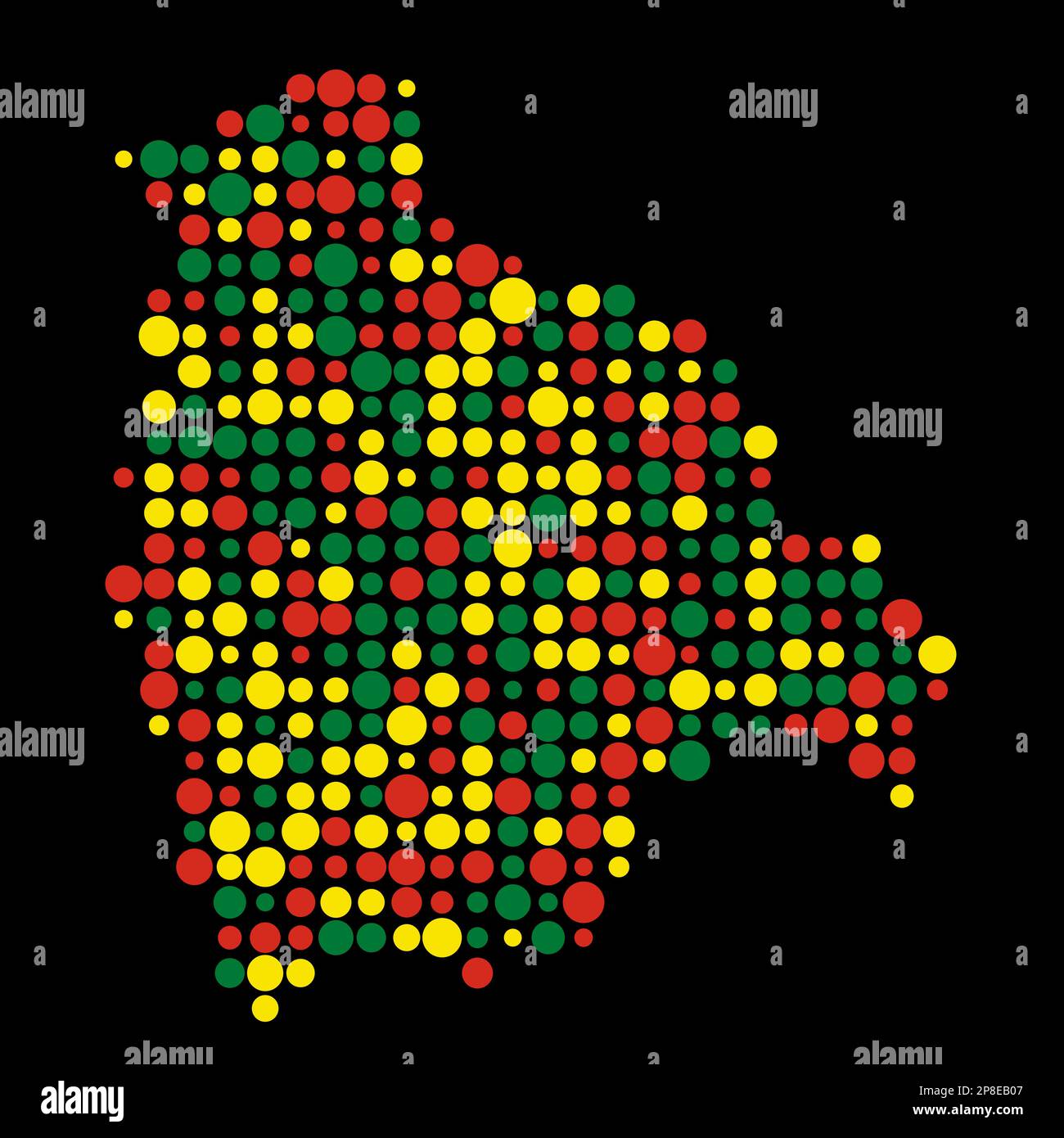 Bolivia Map Silhouette Pixelated generative pattern illustration Stock ...