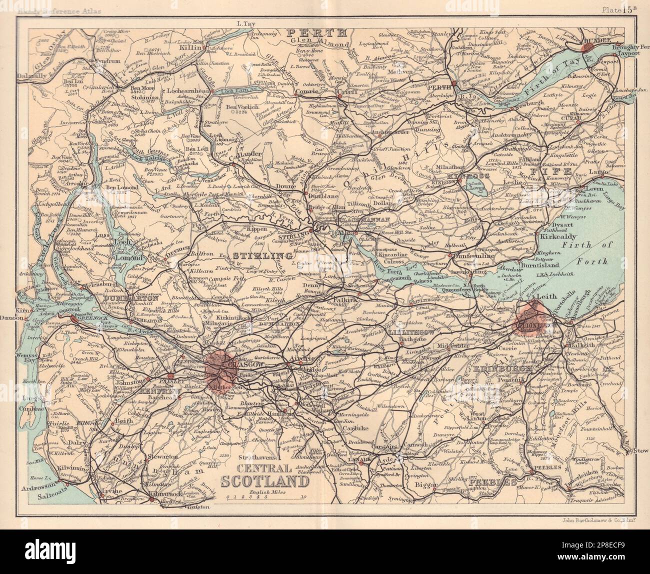 Antique map of glasgow hi-res stock photography and images - Alamy