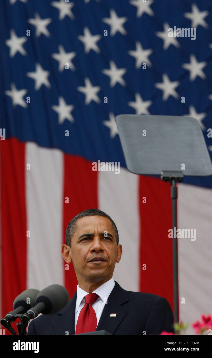 President Barack Obama speaks at a Memorial Day ceremony, Monday, May ...
