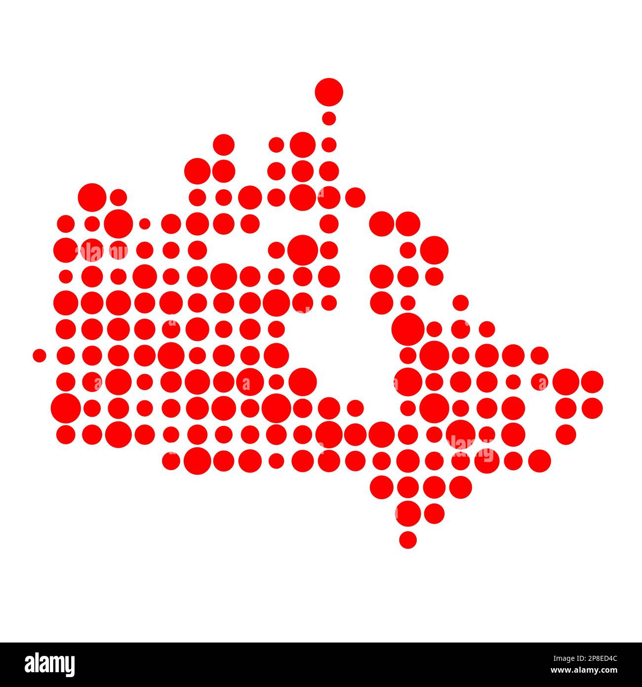Canada Map Silhouette Pixelated generative pattern illustration Stock ...
