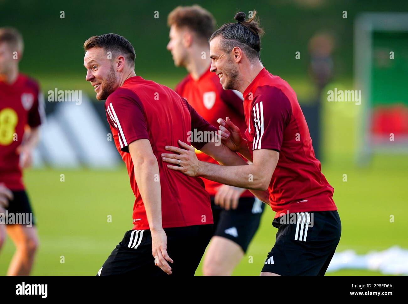 File photo dated 18-11-2022 of Chris Gunter (left) and Gareth Bale ...