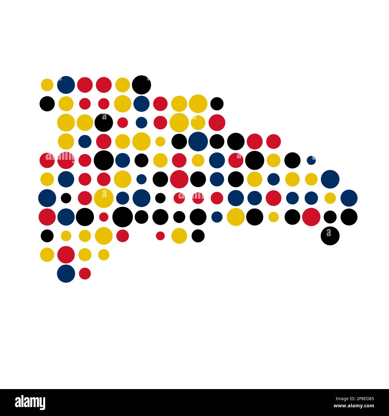 Dominican republic Map Silhouette Pixelated generative pattern ...