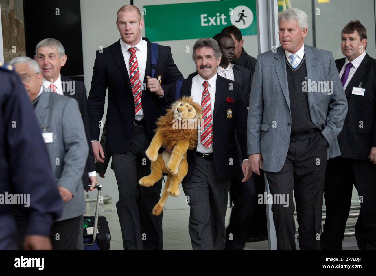 The British and Irish Lions rugby team arrives at Johannesburg Airport ...