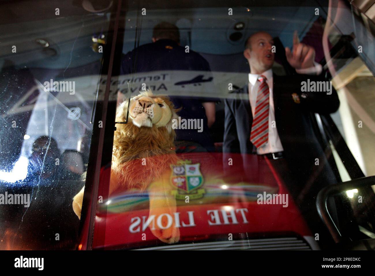 The British and Irish Lions rugby team arrives at Johannesburg Airport ...