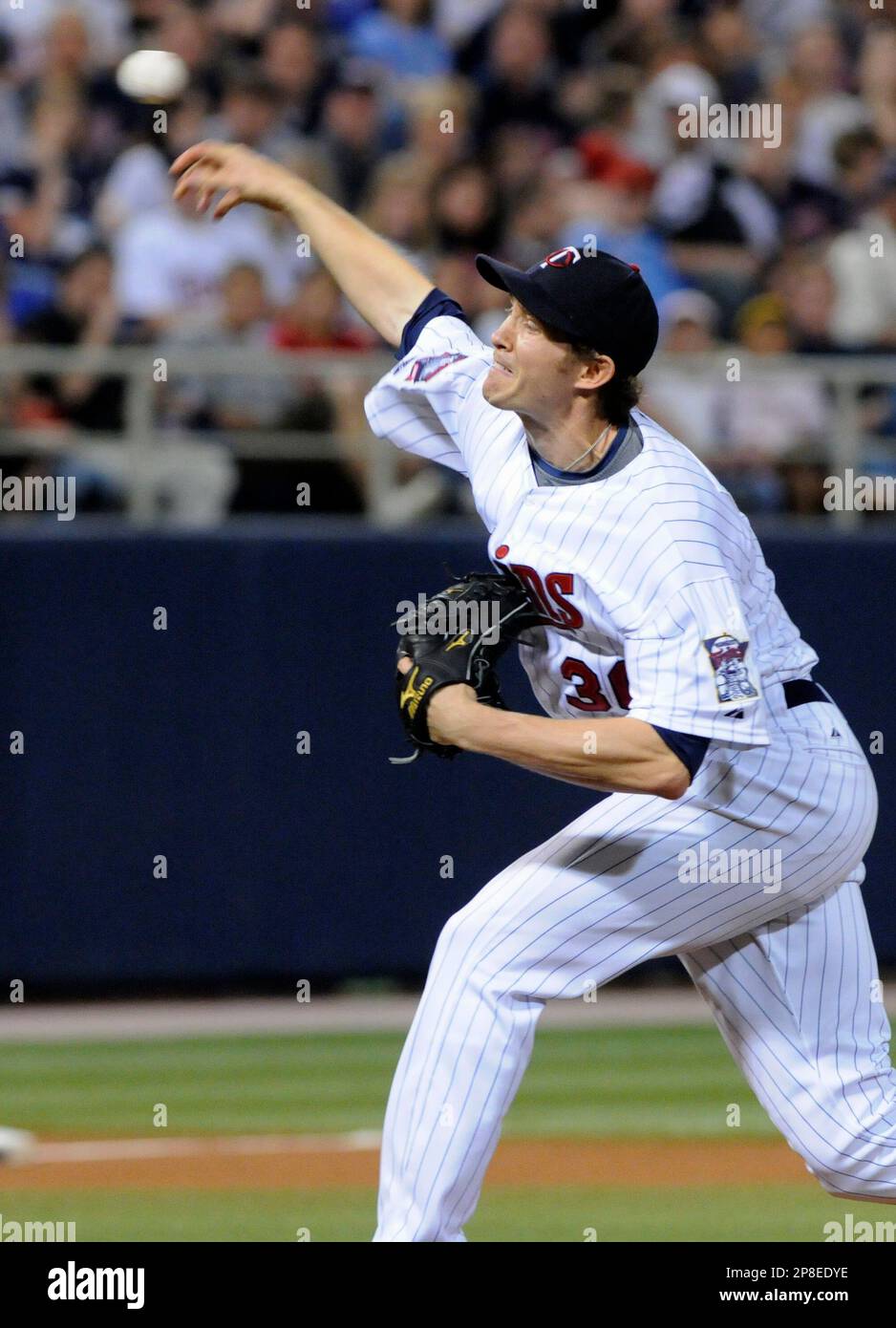 Minnesota Twins pitcher Scott Baker throws against the Milwaukee ...