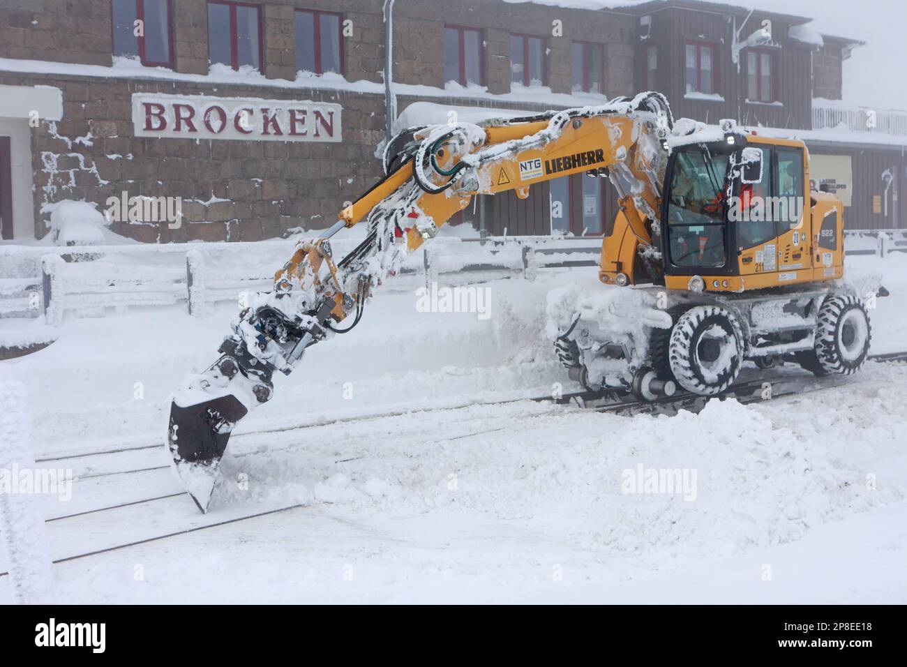 Schierke, Germany. 09th Mar, 2023. An excavator of the Harzer ...