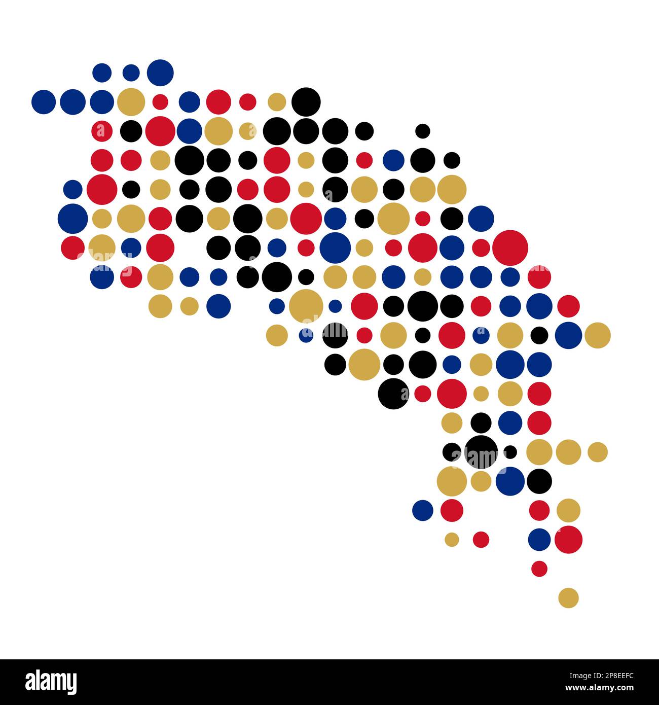 Costa rica Map Silhouette Pixelated generative pattern illustration ...